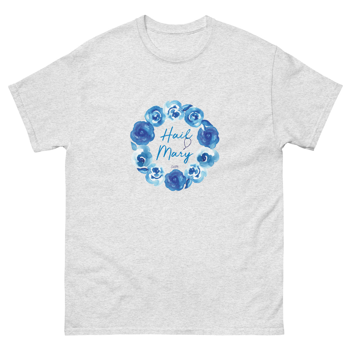 Hail Mary Blue Logo Tshirt – Contemplative Goods